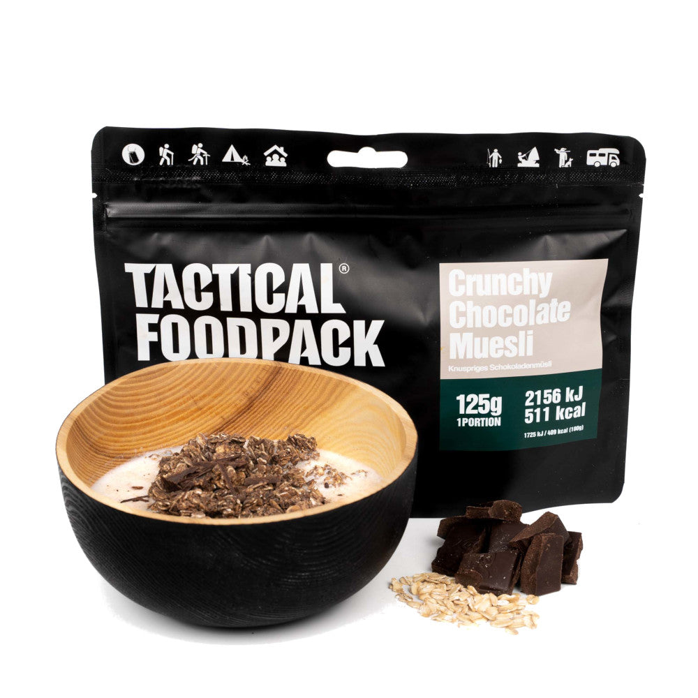 Knuspriges Schokomüsli (511 kcal) von Tactical Foodpack – GearFreak.de