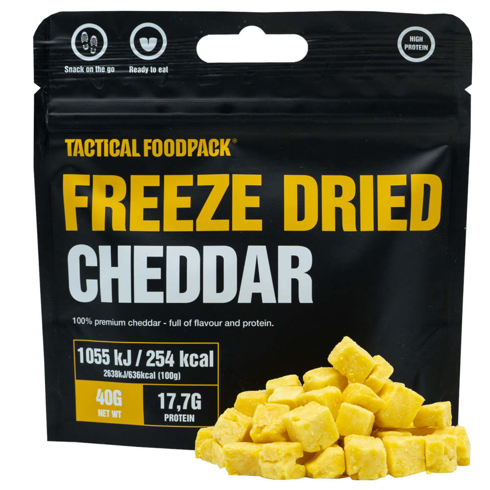 Gefriergetrockneter Cheddar 254 Kcal von Tactical Foodpack – GearFreak.de